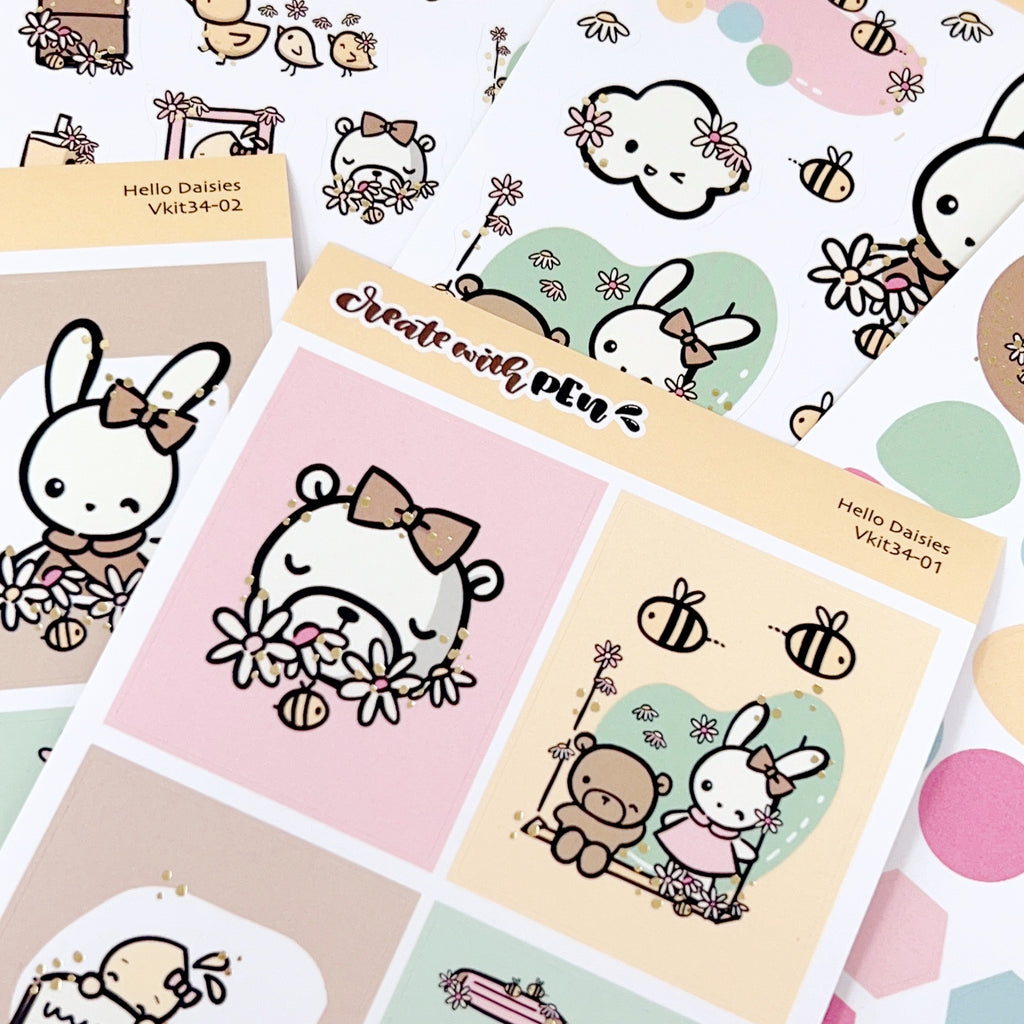 KIT34 | Hello Daisies | Dec 2022 COLLECTION – Create with Pen